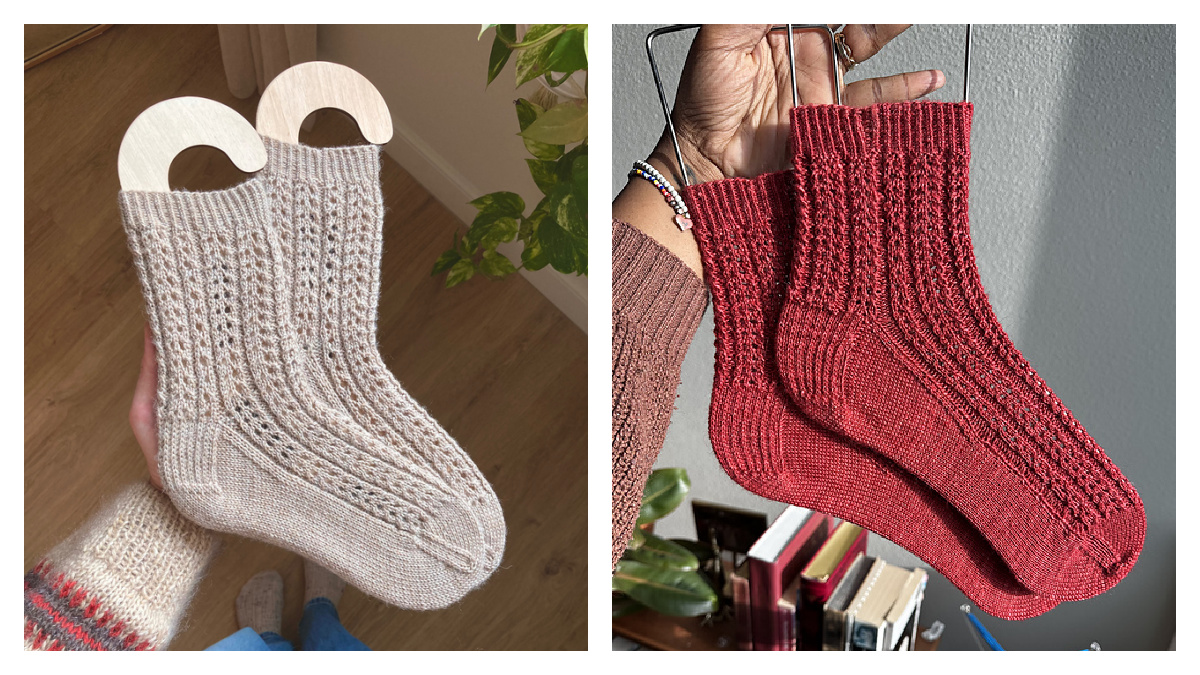 Petal Drop Socks Knitting Pattern - Knitting Pattern
