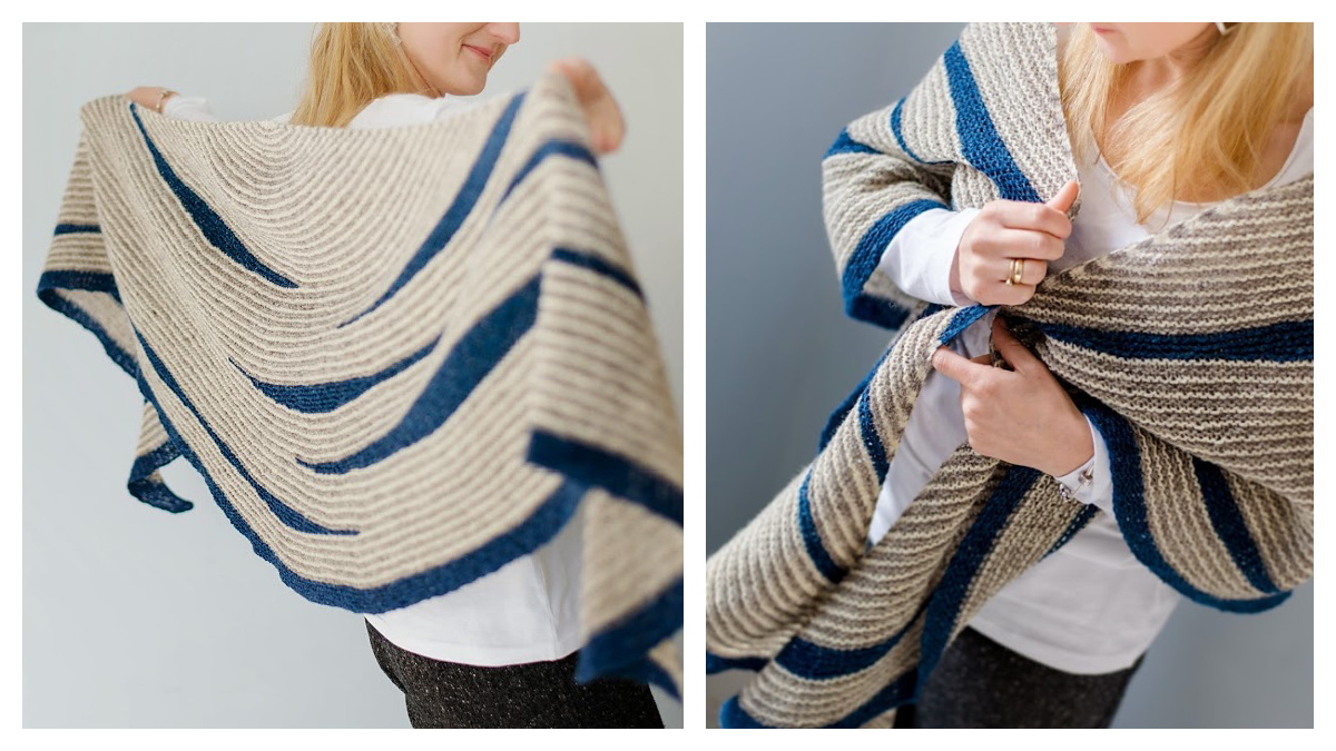 Masgo Garter Stitch Shawl Knitting Pattern - Knitting Pattern