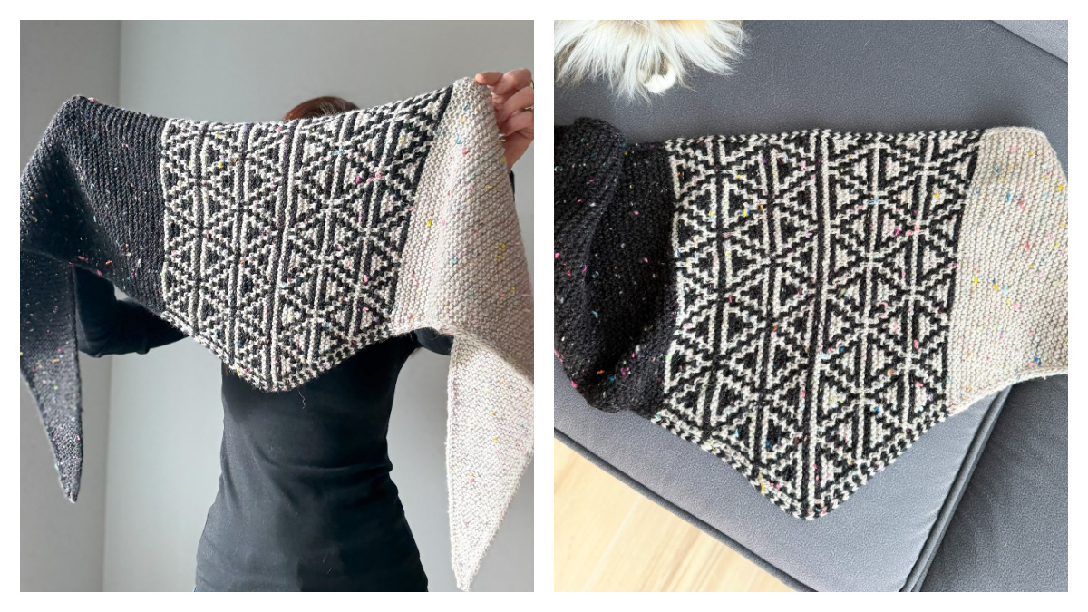 Slice of Mosaic Scarf Knitting Pattern - Knitting Pattern