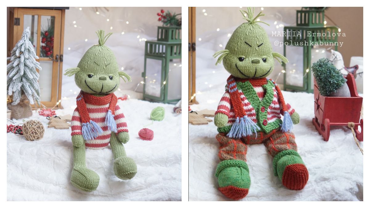 Amigurumi Toy Grinch Free Knitting Pattern - Knitting Pattern