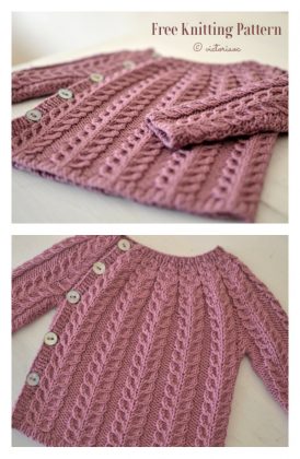 Baby Small Cable Cardigan Free Knitting Pattern - Knitting Pattern