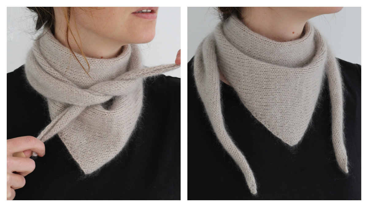 Easypeasy Bandana Shawl Scarf Free Knitting Pattern - Knitting Pattern