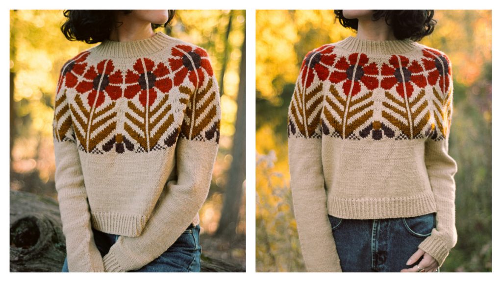 Harvest Flower Sweater Knitting Pattern - Knitting Pattern