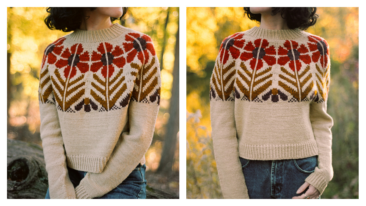 Harvest Flower Sweater Knitting Pattern - Knitting Pattern